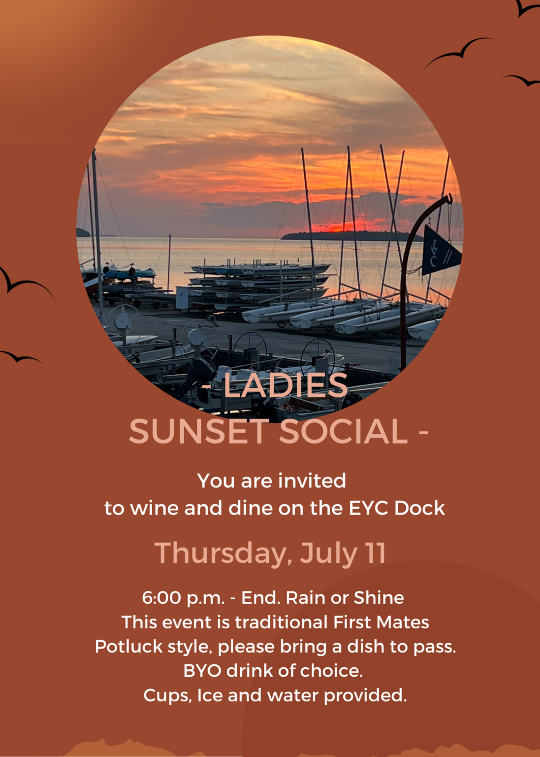 So much fun ahead Ladies Sunset Social, Opti Regatta and the Family ...